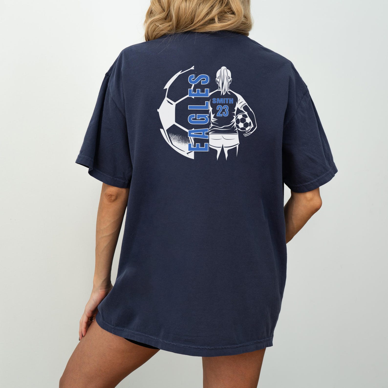 Personalized Girls Soccer T-shirt, Custom Team Mascot, Name, Number ...