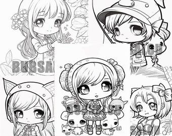 Chibi Nature Magic Coloring Book: A Whimsical Journey of Color and ...