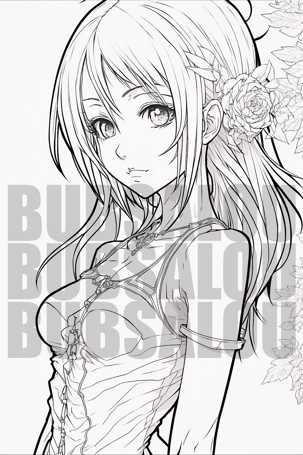 Anime Coloring Page - 2 - Etsy