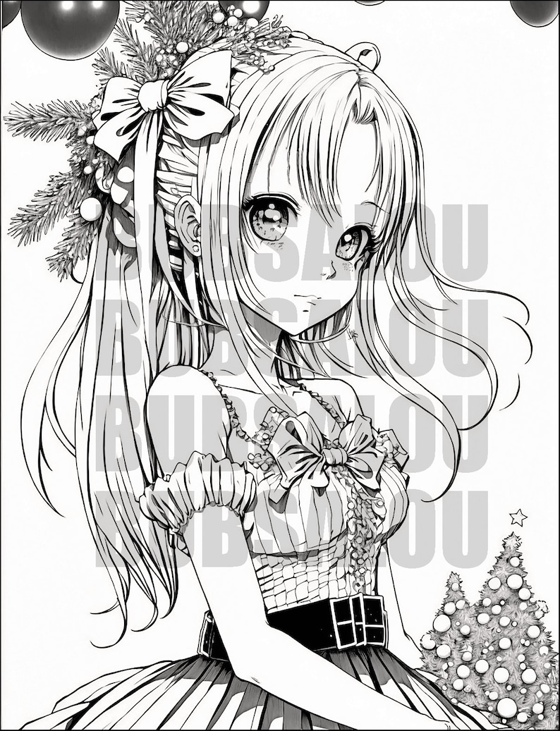 Anime Girls Christmas Edition - Etsy