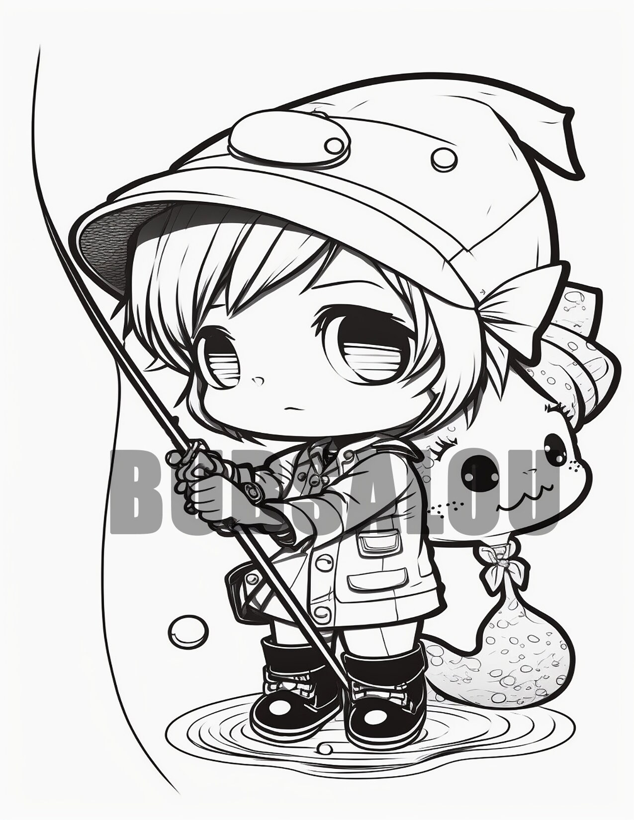 Chibi Coloring Pages - Etsy