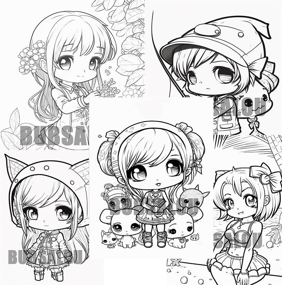 Cute Chibi Anime Girl Coloring Pages