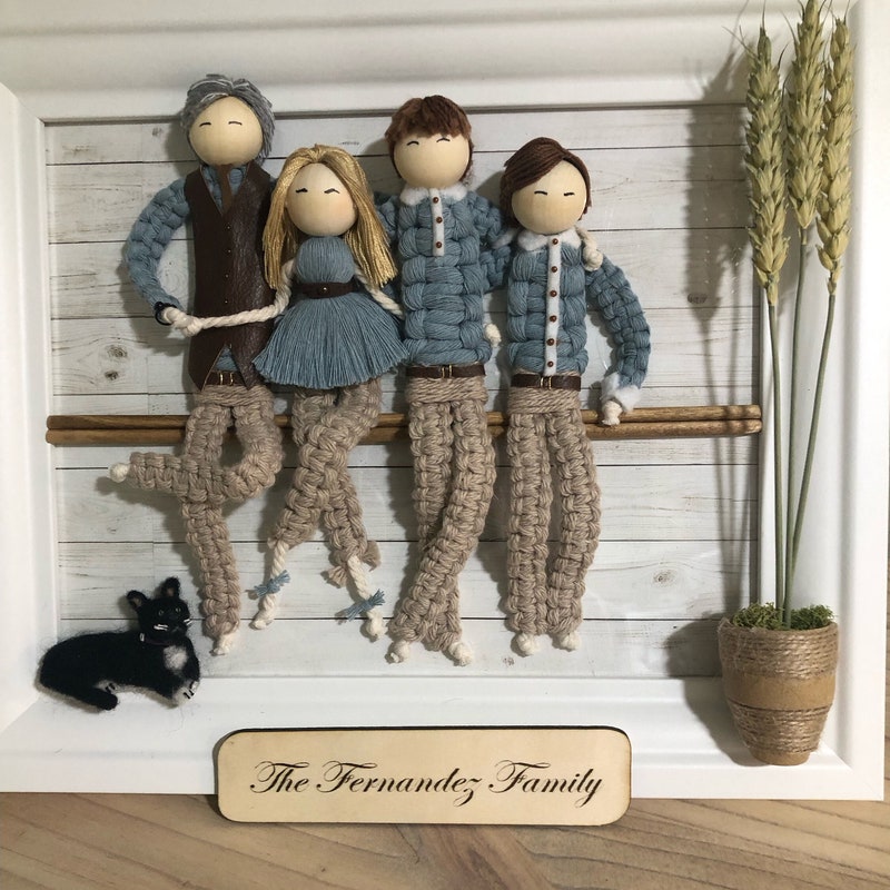 Macrame Family in Frame - Etsy
