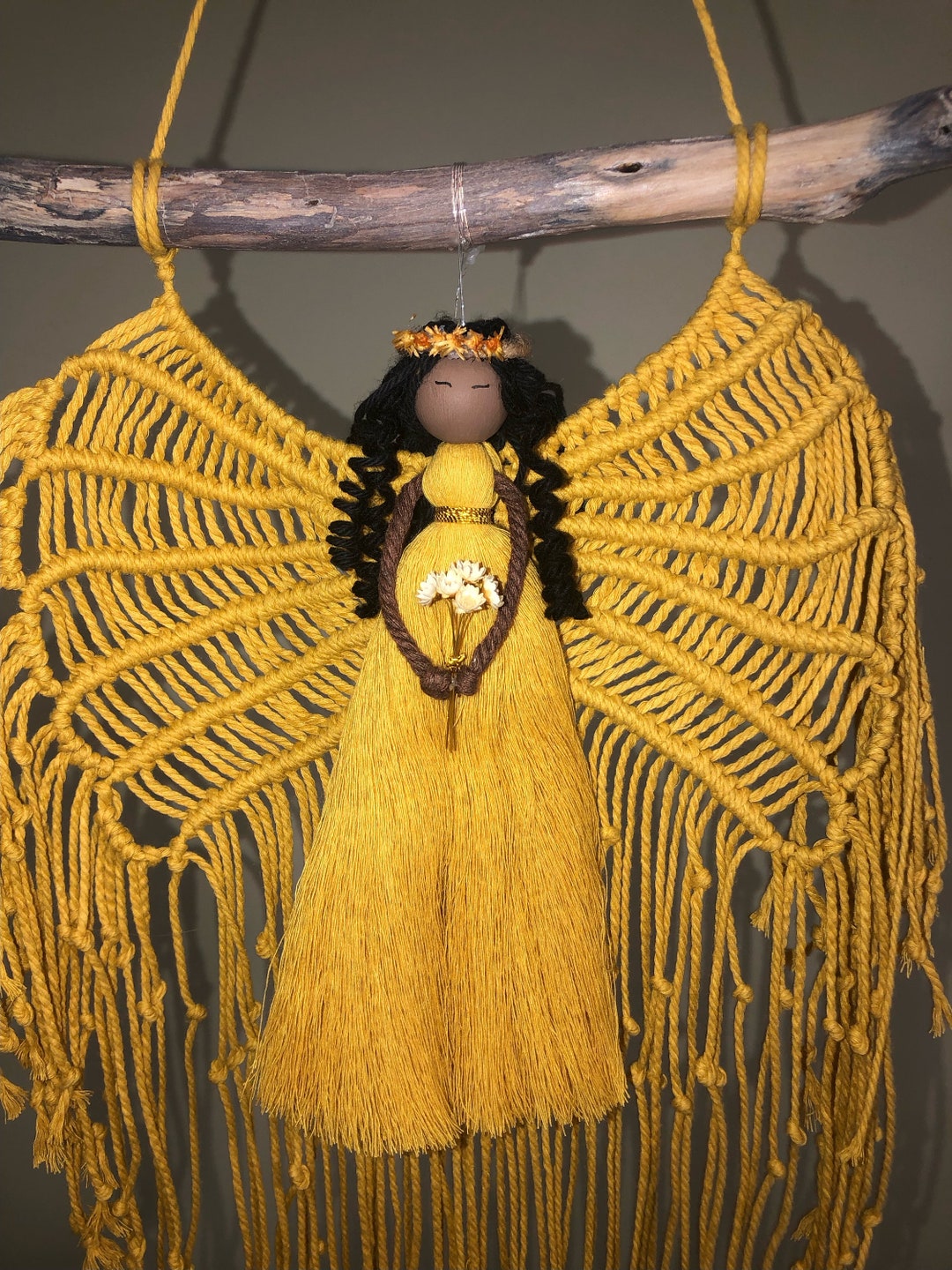 Handmade Macrame Angel, Macrame Doll, Wall Decor, Baby Gift, Christmas ...