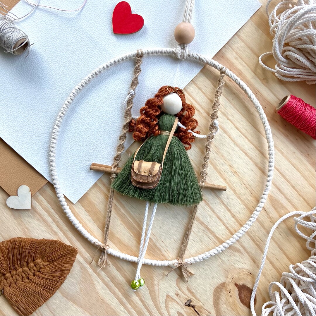 Macrame Doll on Ring - Etsy