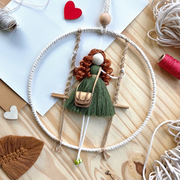 Macrame Doll in Ring - Etsy
