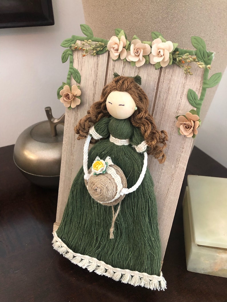 Handmade Macrame Doll, Wall Decor, Macrame Doll on Frame, Macrame Doll ...