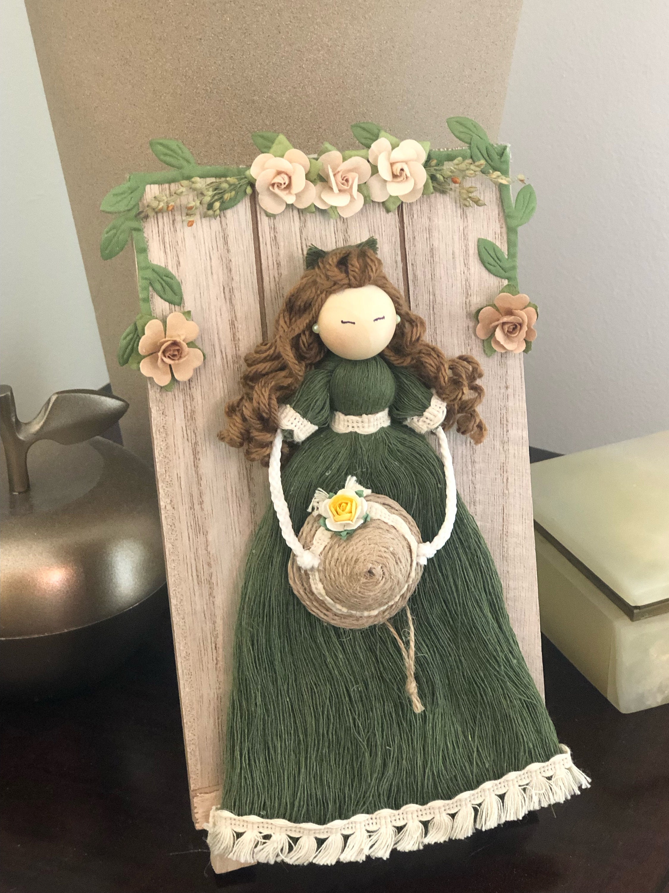Handmade Macrame Doll, Wall Decor, Macrame Doll on Frame, Macrame Doll ...