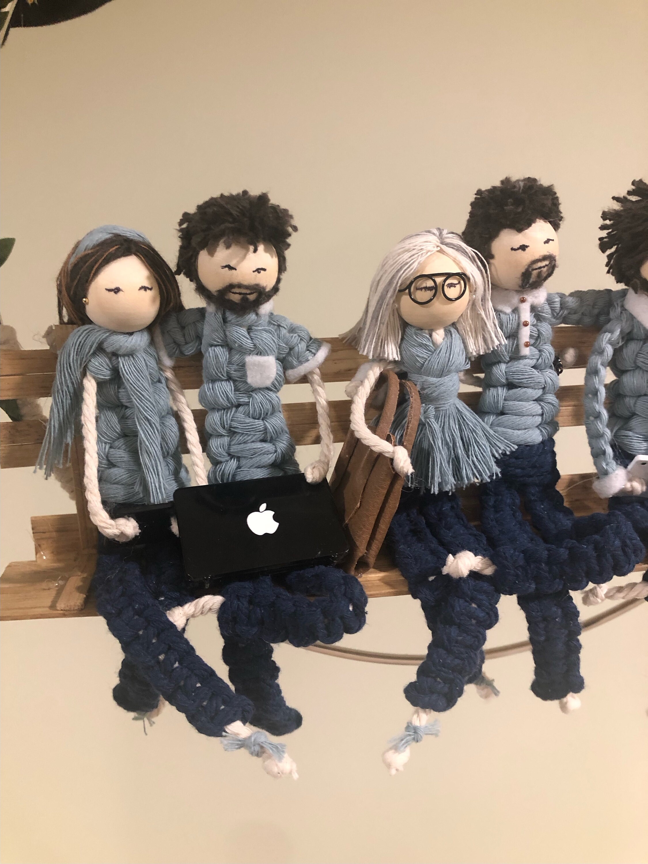 Macrame Family Portrait, Family Portrait, Gift for Mother, Anniversary ...