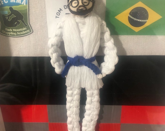 Personalized Macrame Doll, Jiu Jitsu Macrame Doll, Gift for Him, Male ...