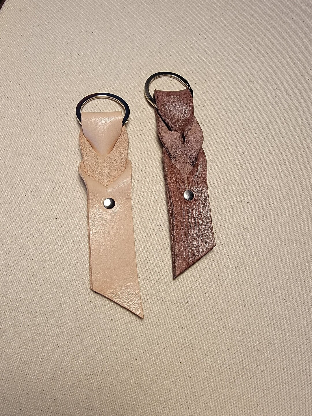 Mystery Braid Key Fob Leather Keychain VEGETABLE TANNED - Etsy