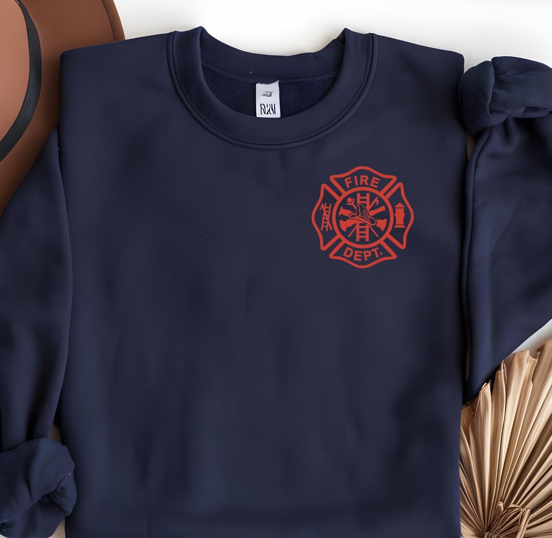 Firefighter Sweatshirt, Fireman Firewoman Sweatshirt, Fire Department ...