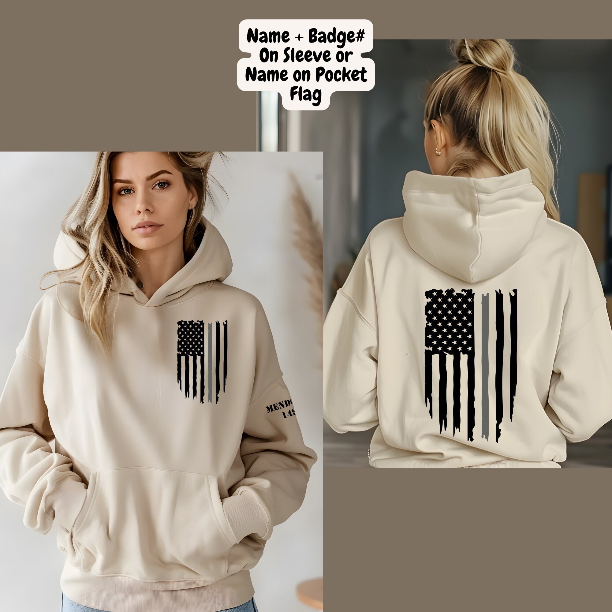 Correctional Officer Distressed Flag Sweatshirt, Corrections Officer ...