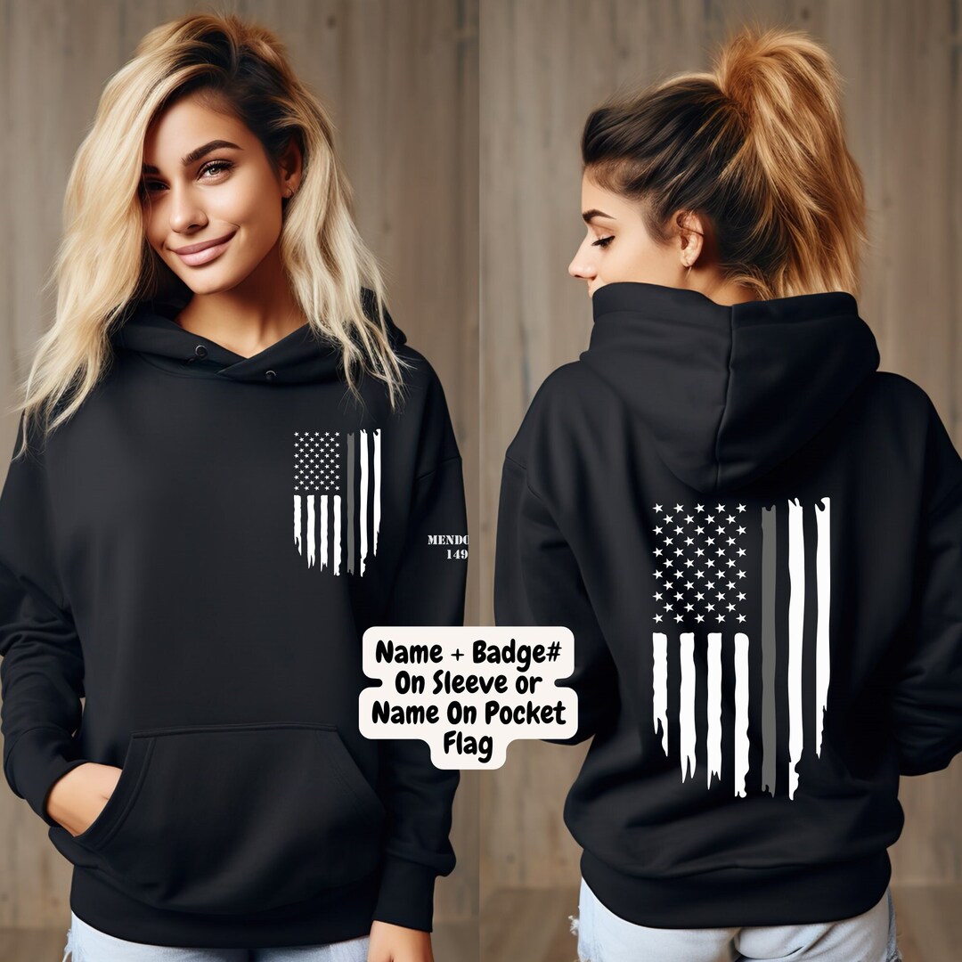 Correctional Officer Distressed Flag Sweatshirt, Corrections Officer ...