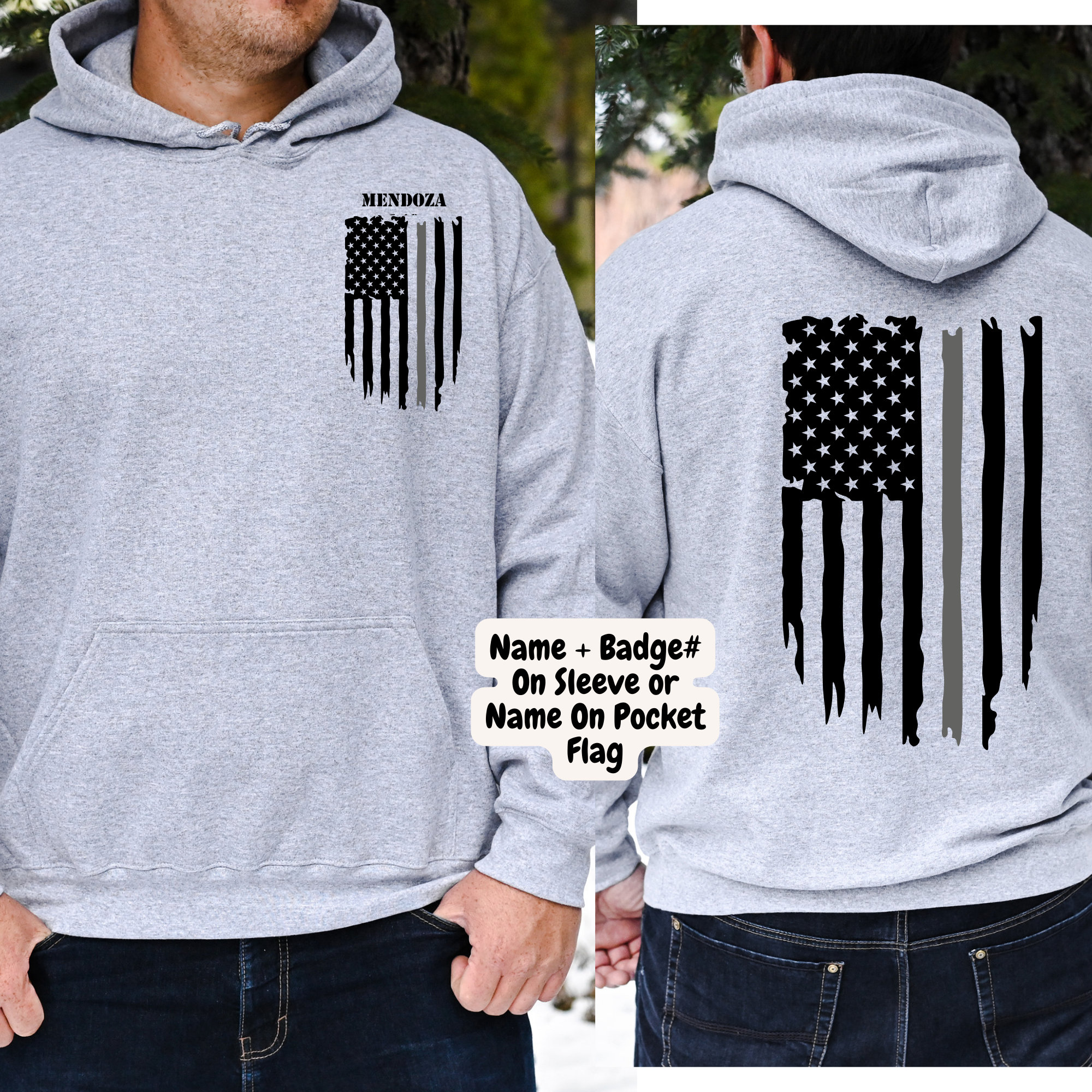 Correctional Officer Distressed Flag Sweatshirt, Corrections Officer ...