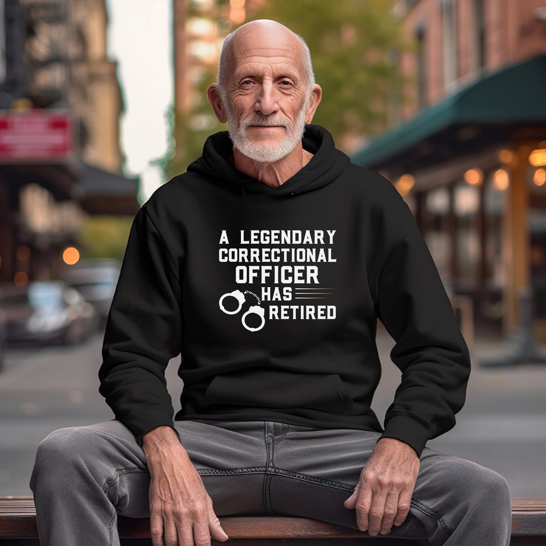 Correctional Officer Customized Retirement Gift Hoodie Thin Grey ...