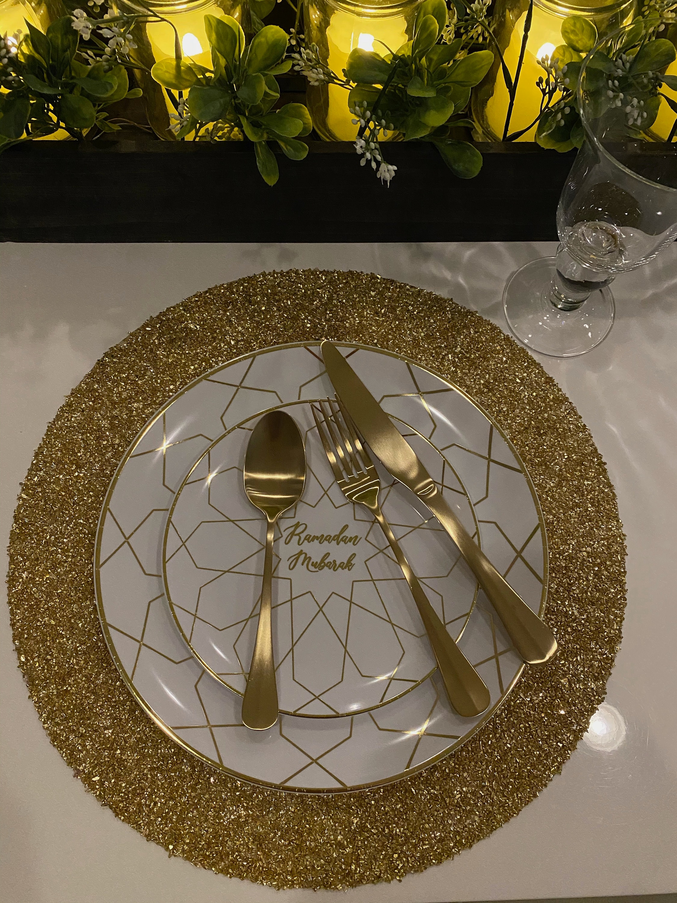 Pack of 10 Ramadan Mubarak Plastic Dinner Plates, Ramadan Decor ...