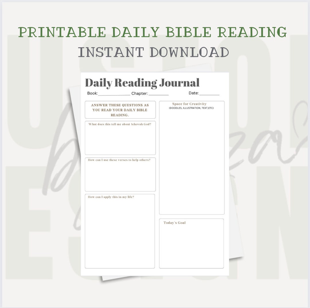 Minimalist JW Bible Reading JW Bible Printable Bible Reading Meditation ...