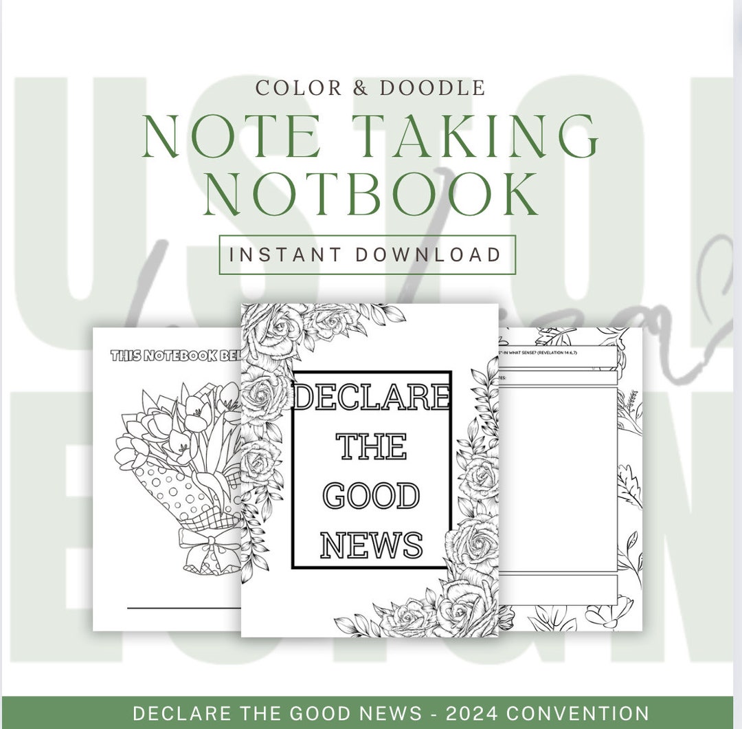 Activity Notebook Kids-tweens Declare Good News 2024 Convention ...