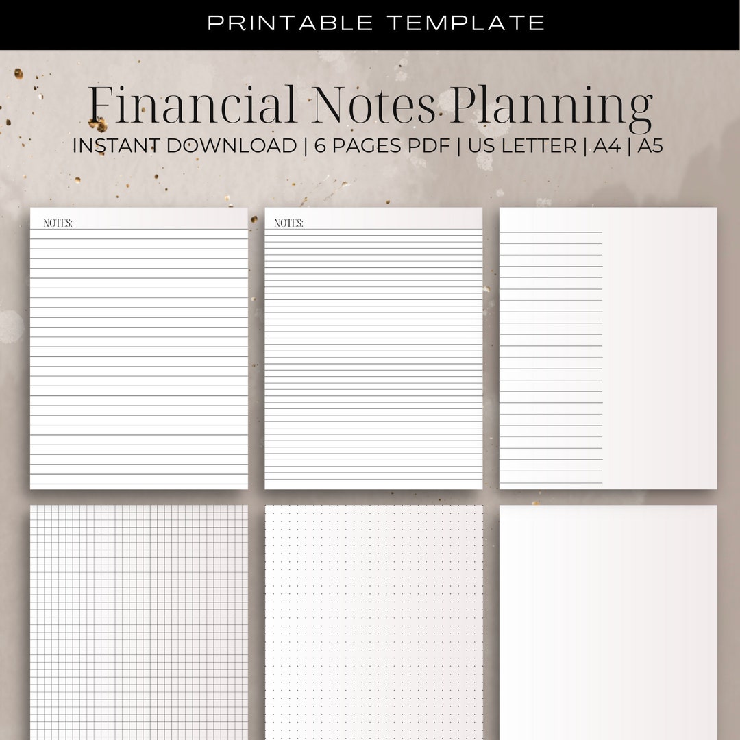 The Ultimate Financial Notebook: Blank Pages for Bookkeeping - Etsy