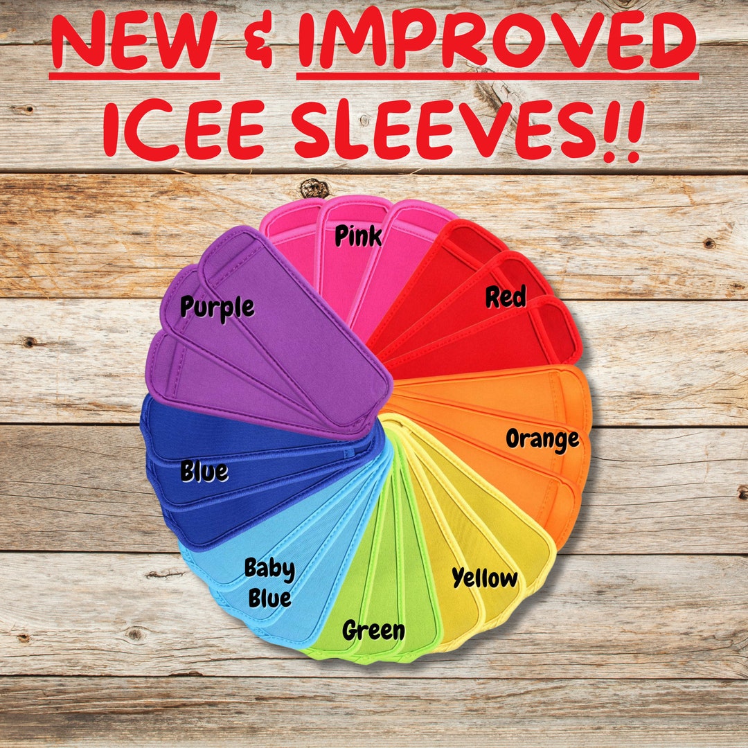 NEW Freezie Pop Sleeves Icee Holder Kids Hands Cold Ice Summertime Cool ...