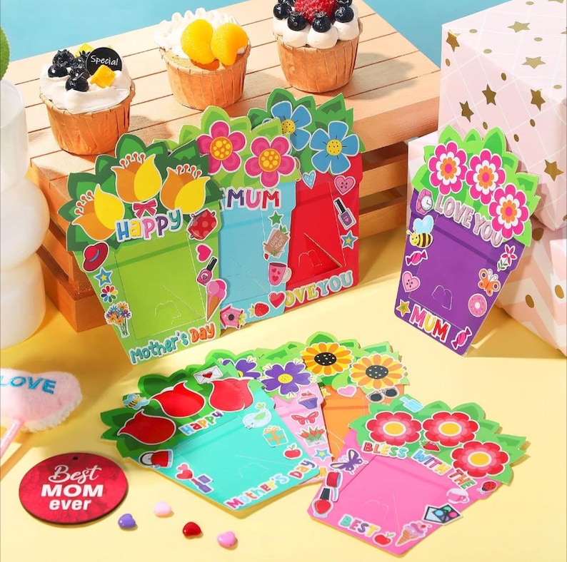 DIY Craft Kit Mother's Day Gift for Kids Flower Love You Mom DIY ...