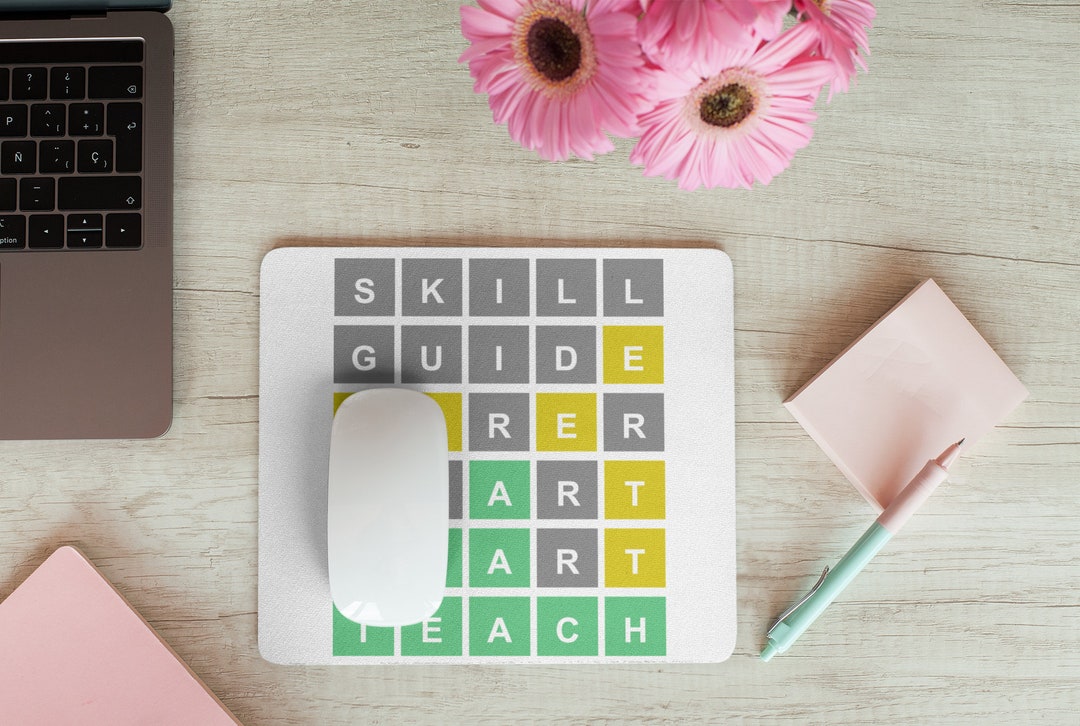 Wordle Teacher Mouse Pad (rectangle) Skill Guide Carer Smart Heart ...