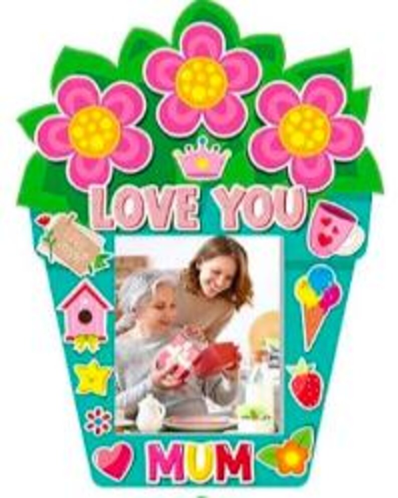 DIY Craft Kit Mother's Day Gift for Kids Flower Love You Mom DIY ...
