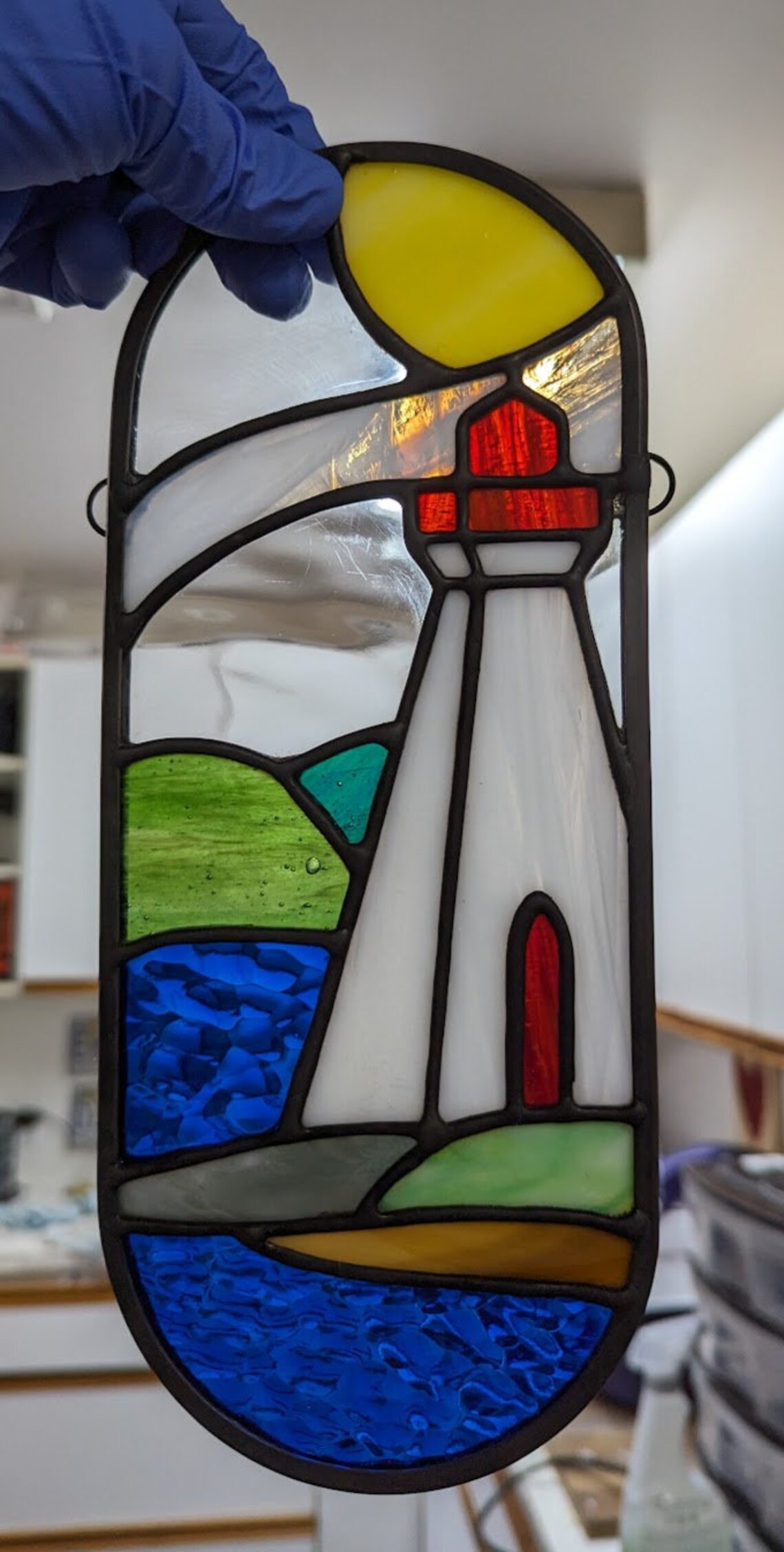 PATTERN - Oval Lighthouse Stained Glass Commercial License - Etsy