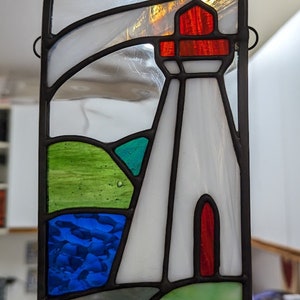 PATTERN - Oval Lighthouse Stained Glass - Etsy