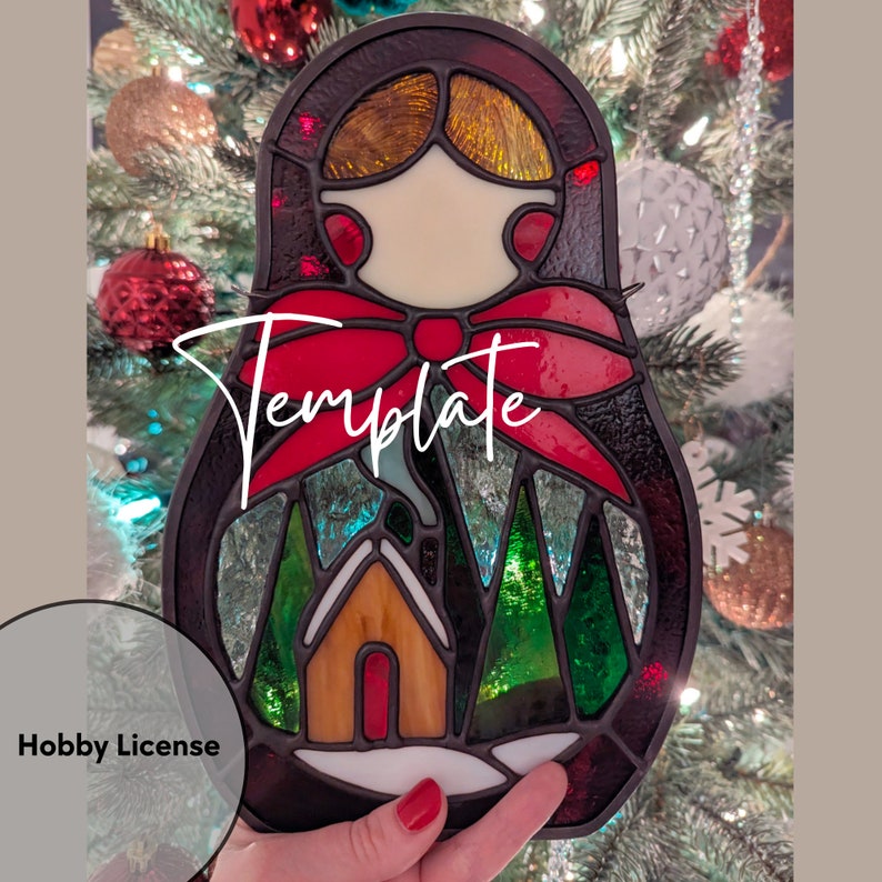 PATTERN - Winter Nesting Doll Stained Glass. HOBBY LICENSE. - Etsy