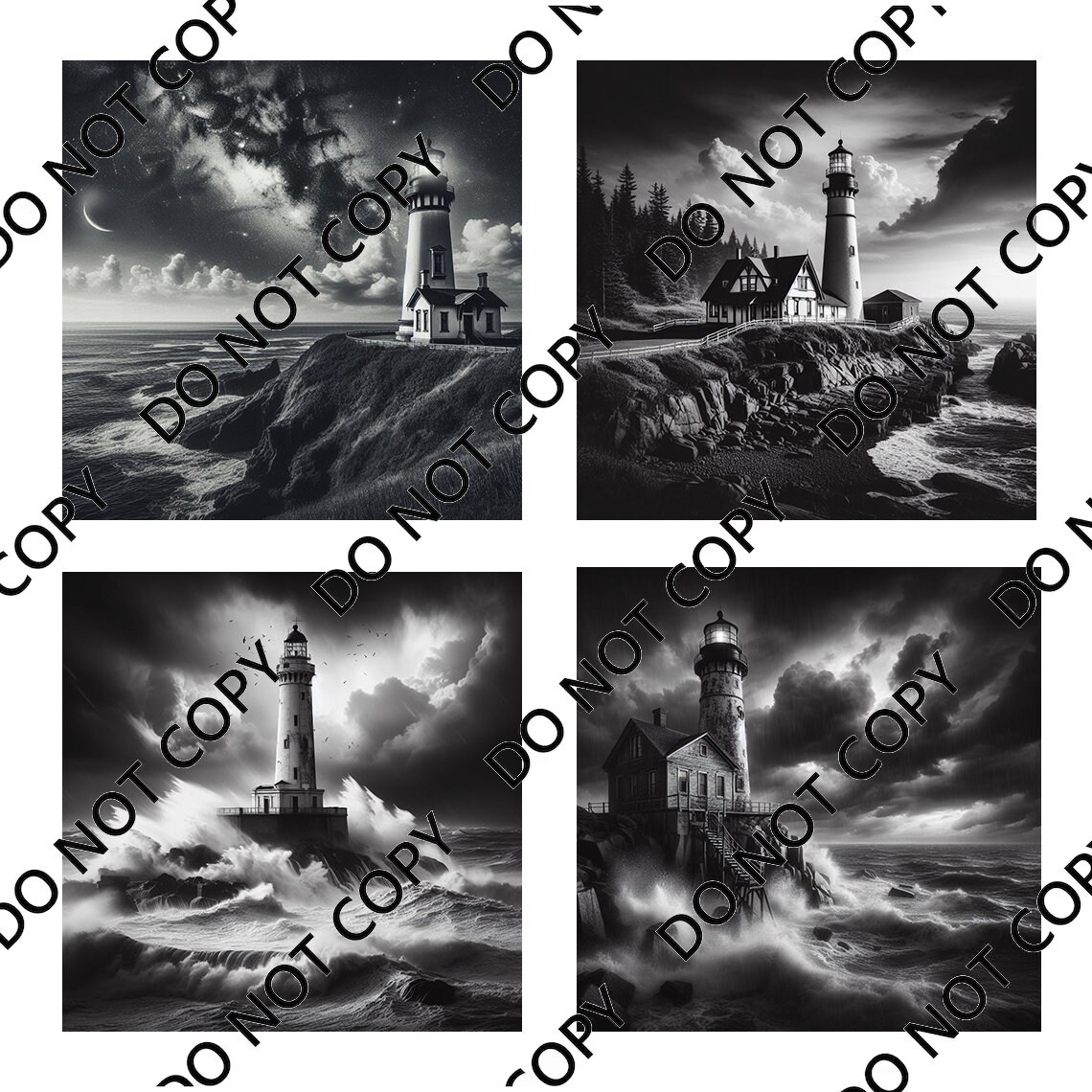 Lighthouse (4 Images) PNG Laser File With Converted Files for Slate ...