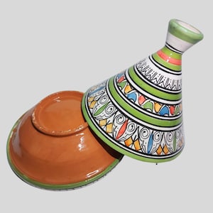 Serving Clay Pot - Moroccan Tagine - Handmade Tagine - Hand Painted ...