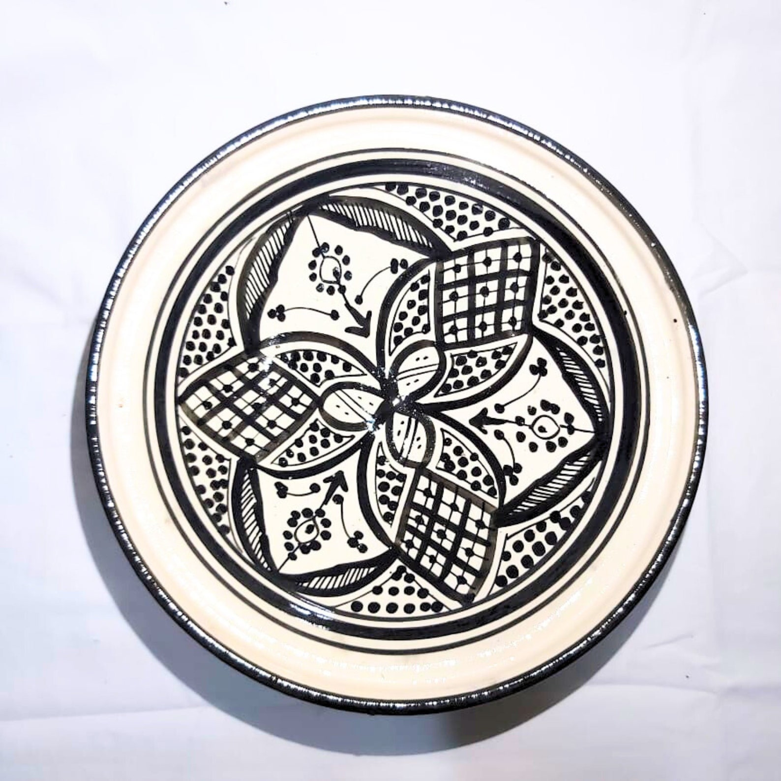 Handmade Tagine - Hand Painted Tagine - Large Tajine - Pottery ...