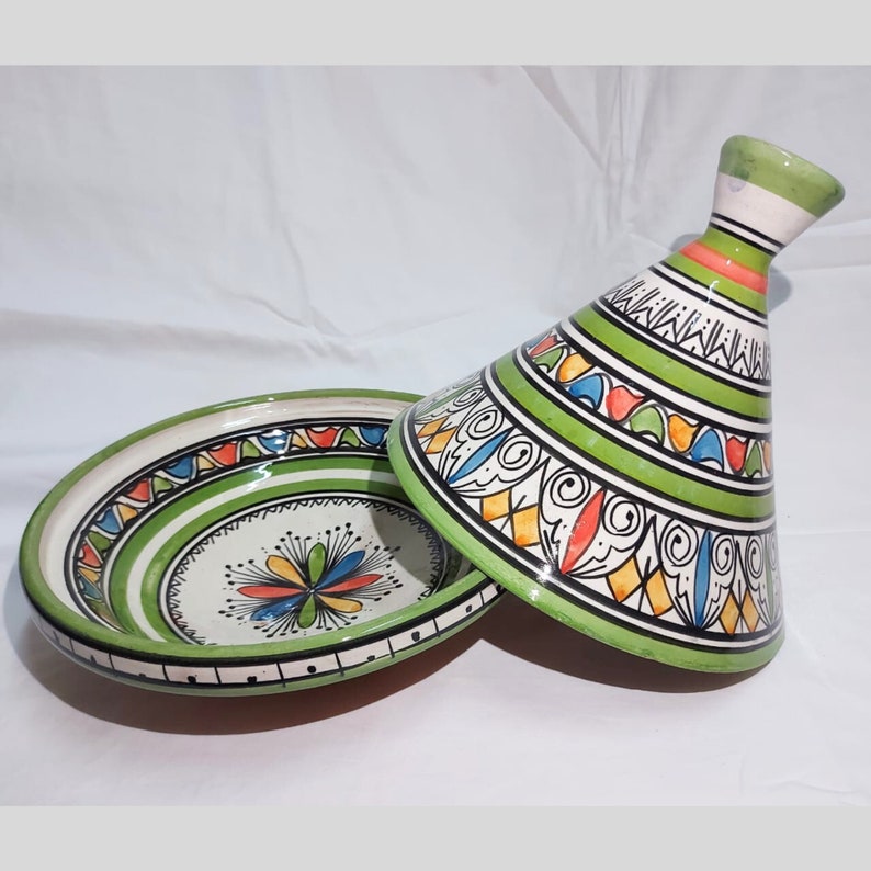 Serving Clay Pot - Moroccan Tagine - Handmade Tagine - Hand Painted ...