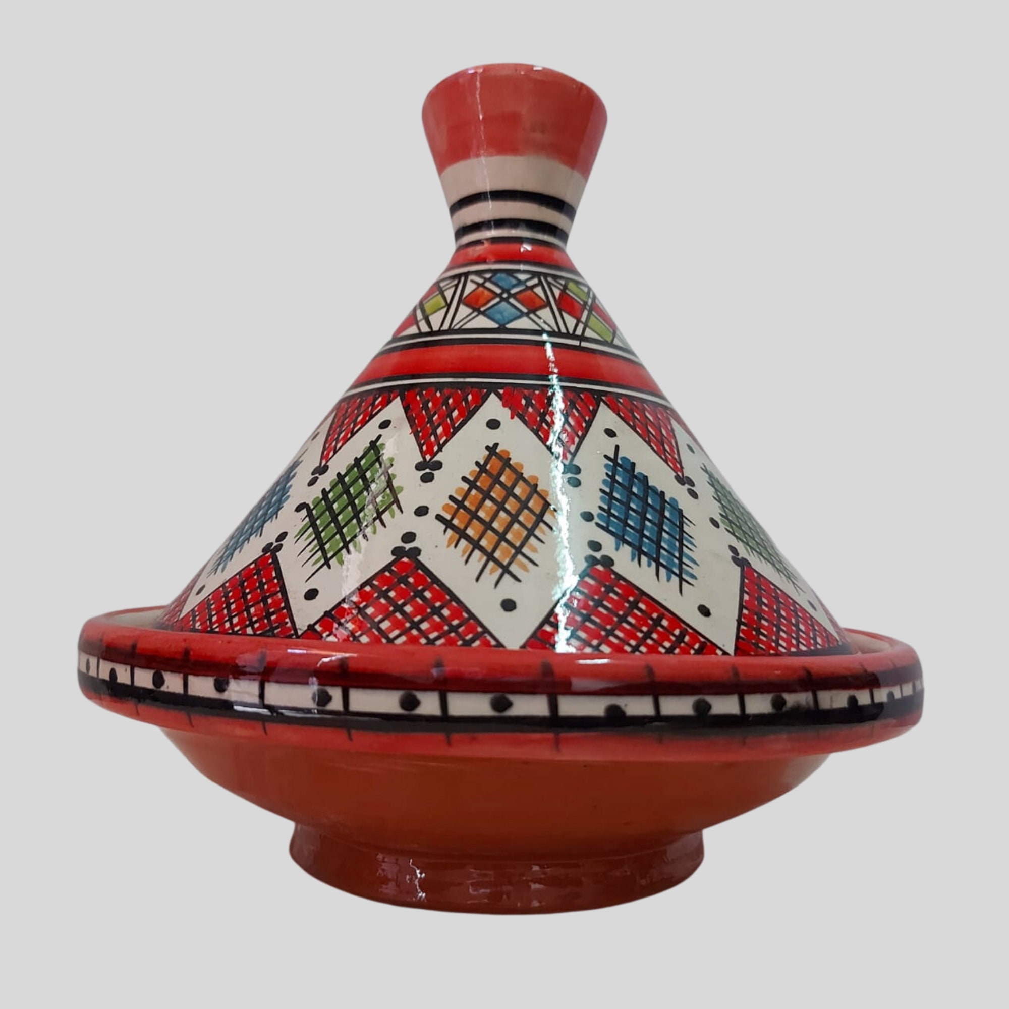 Handmade Red Tagine - Hand Painted Tagine - Pottery Kitchenware ...