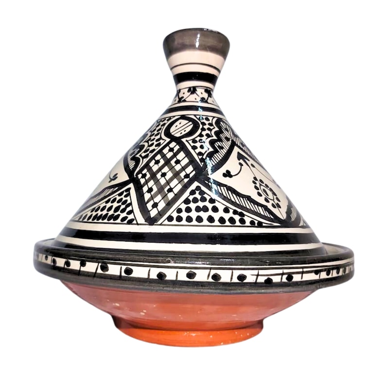 Handmade Tagine - Hand Painted Tagine - Large Tajine - Pottery ...