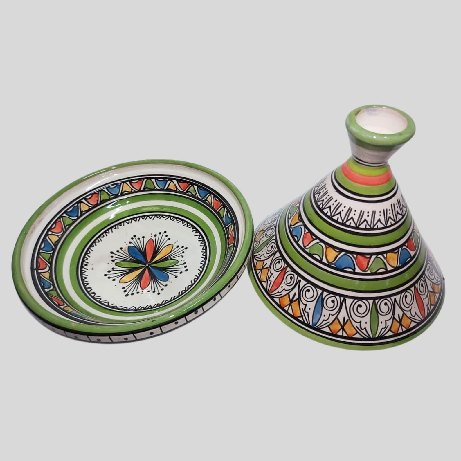 Serving Clay Pot - Moroccan Tagine - Handmade Tagine - Hand Painted ...