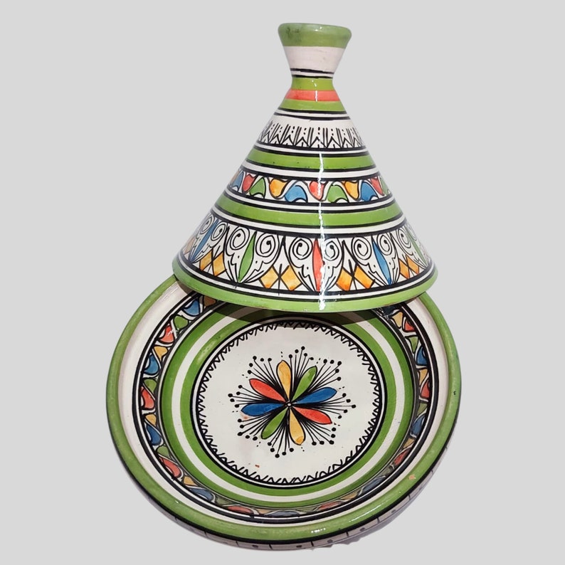 Serving Clay Pot - Moroccan Tagine - Handmade Tagine - Hand Painted ...