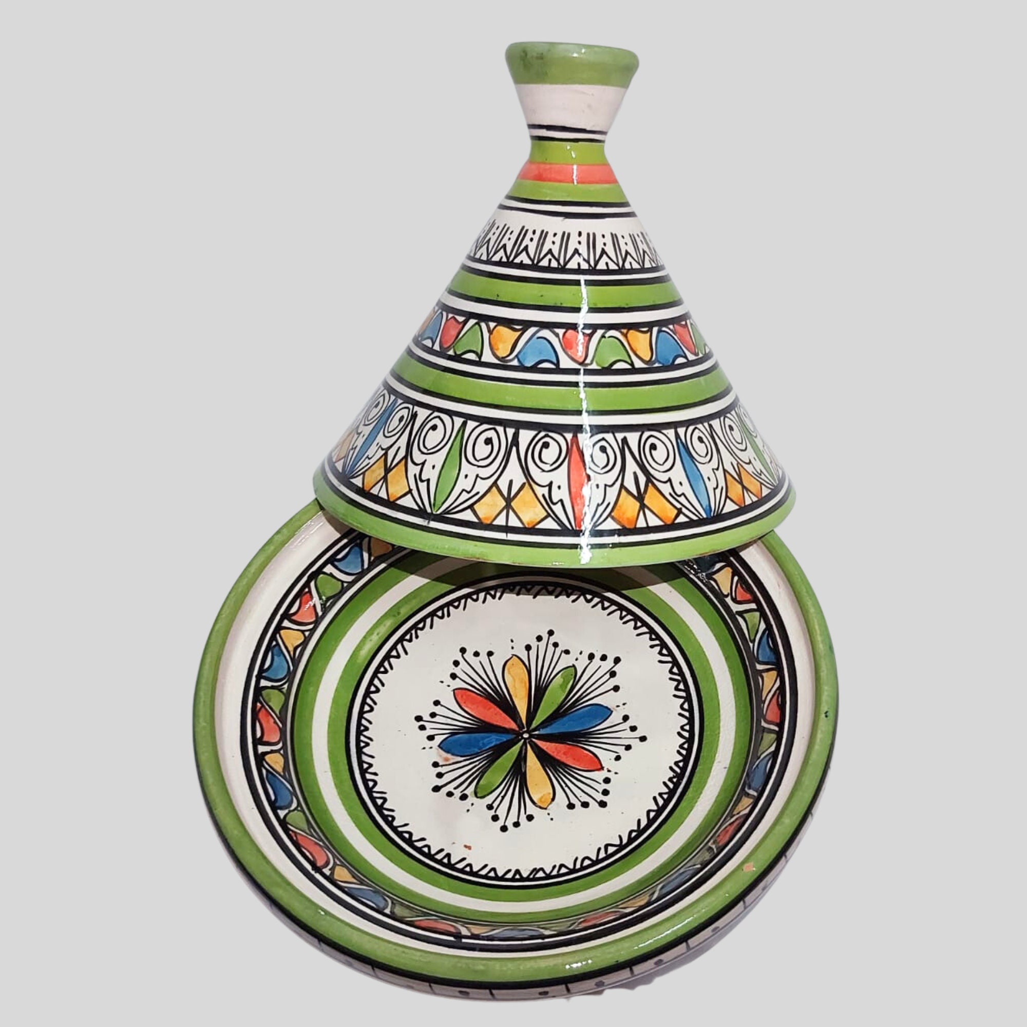 Serving Clay Pot - Moroccan Tagine - Handmade Tagine - Hand Painted ...