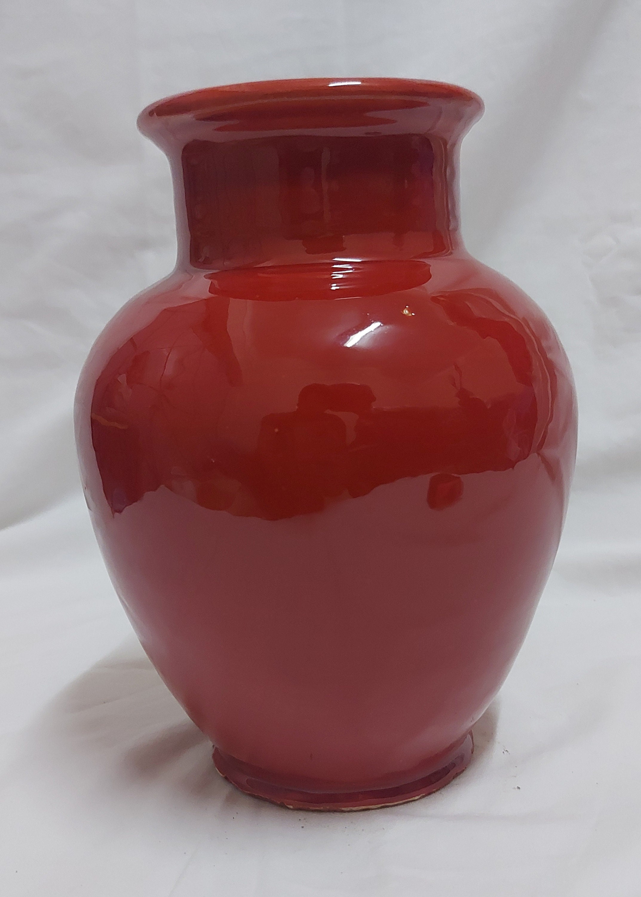 Handmade and Hand Painted Vase - Pottery Clay Ceramic Vase - Indoor ...