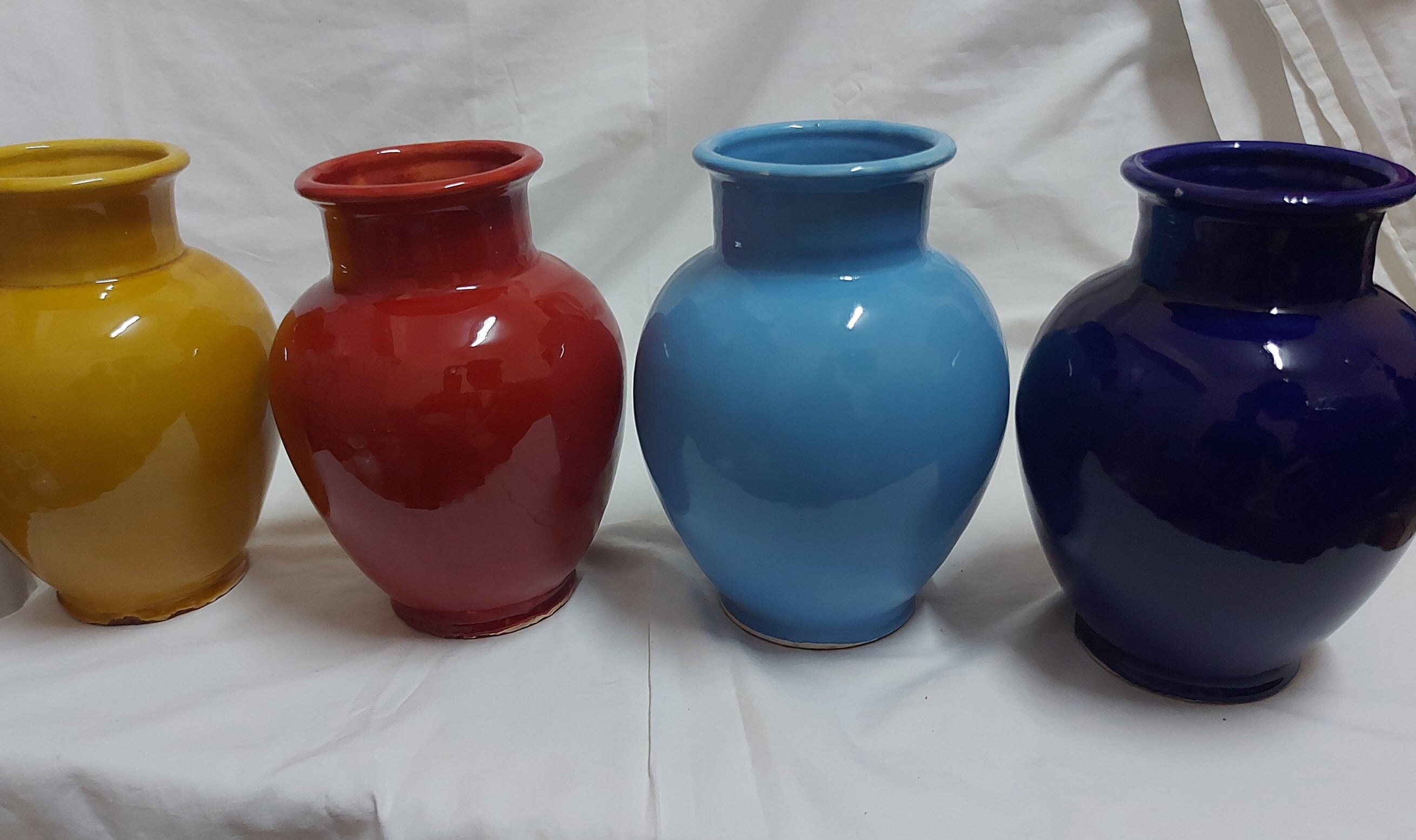 Handmade and Hand Painted Vase - Pottery Clay Ceramic Vase - Indoor ...