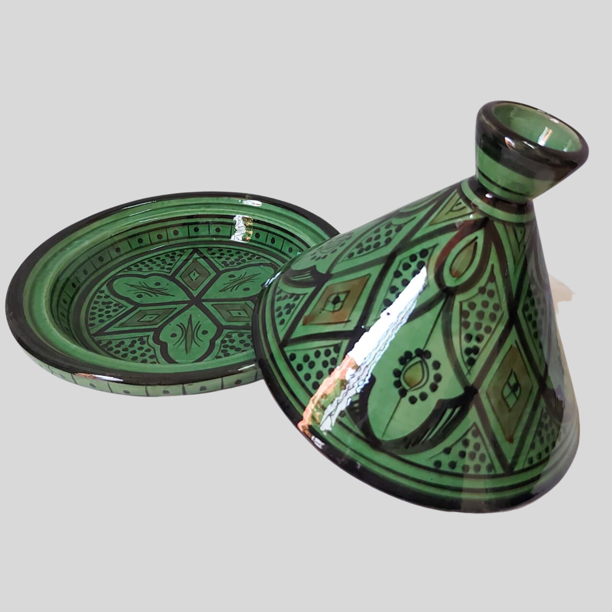 Handmade Tagine - Pottery Kitchenware - Tajine Pot - Serving Pot - Clay ...