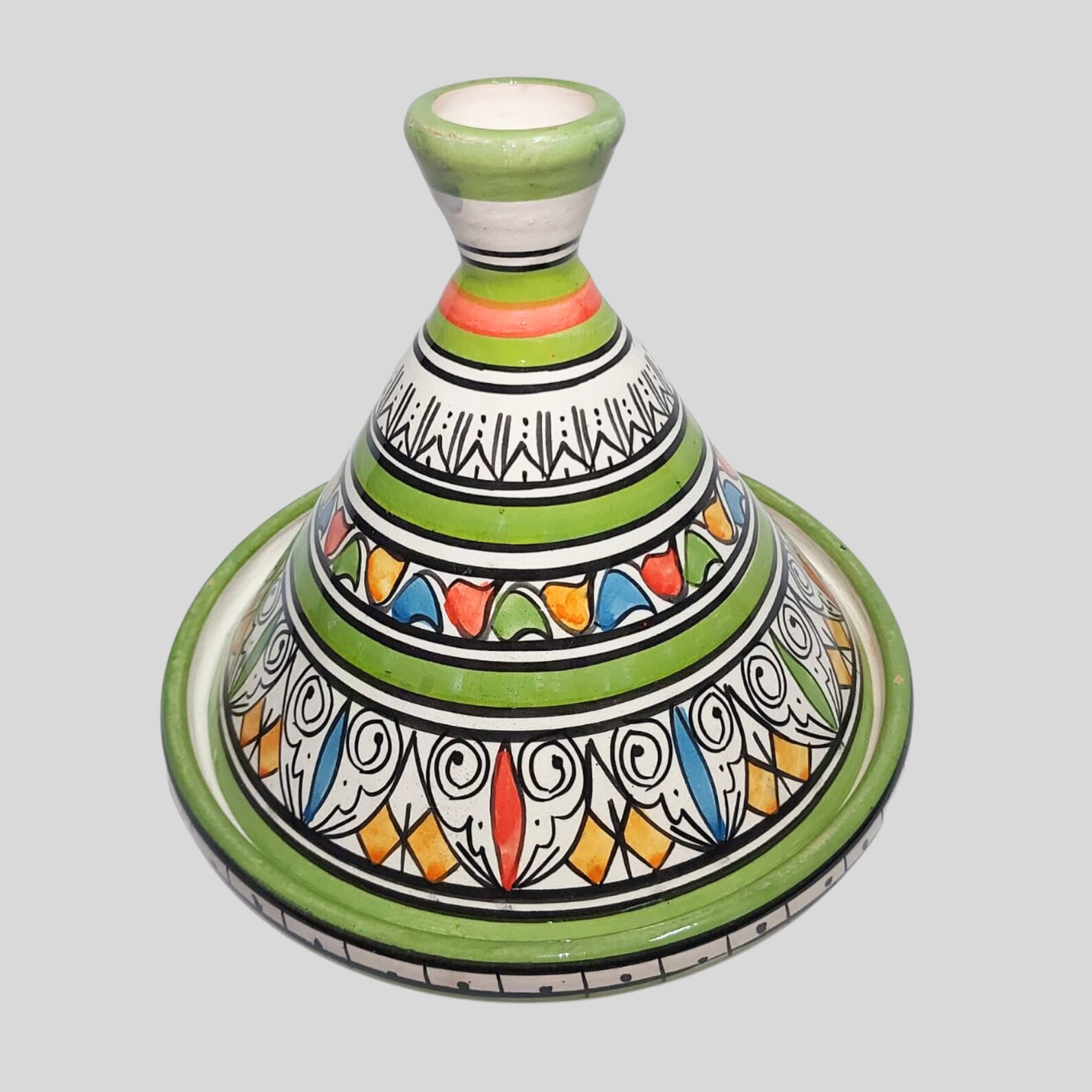 Serving Clay Pot - Moroccan Tagine - Handmade Tagine - Hand Painted ...