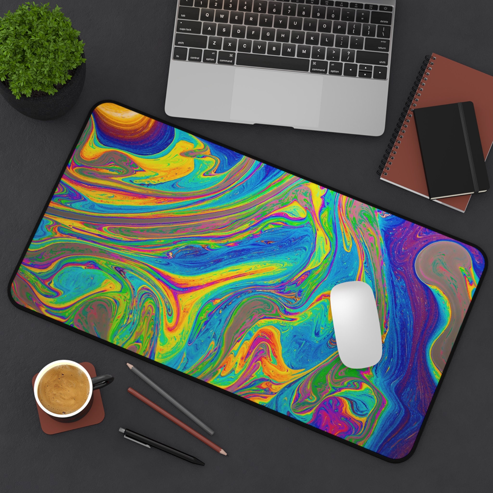 Oil Spill Modern Minimalist Design Keyboard Pad Dinner Gaming Mat Home ...