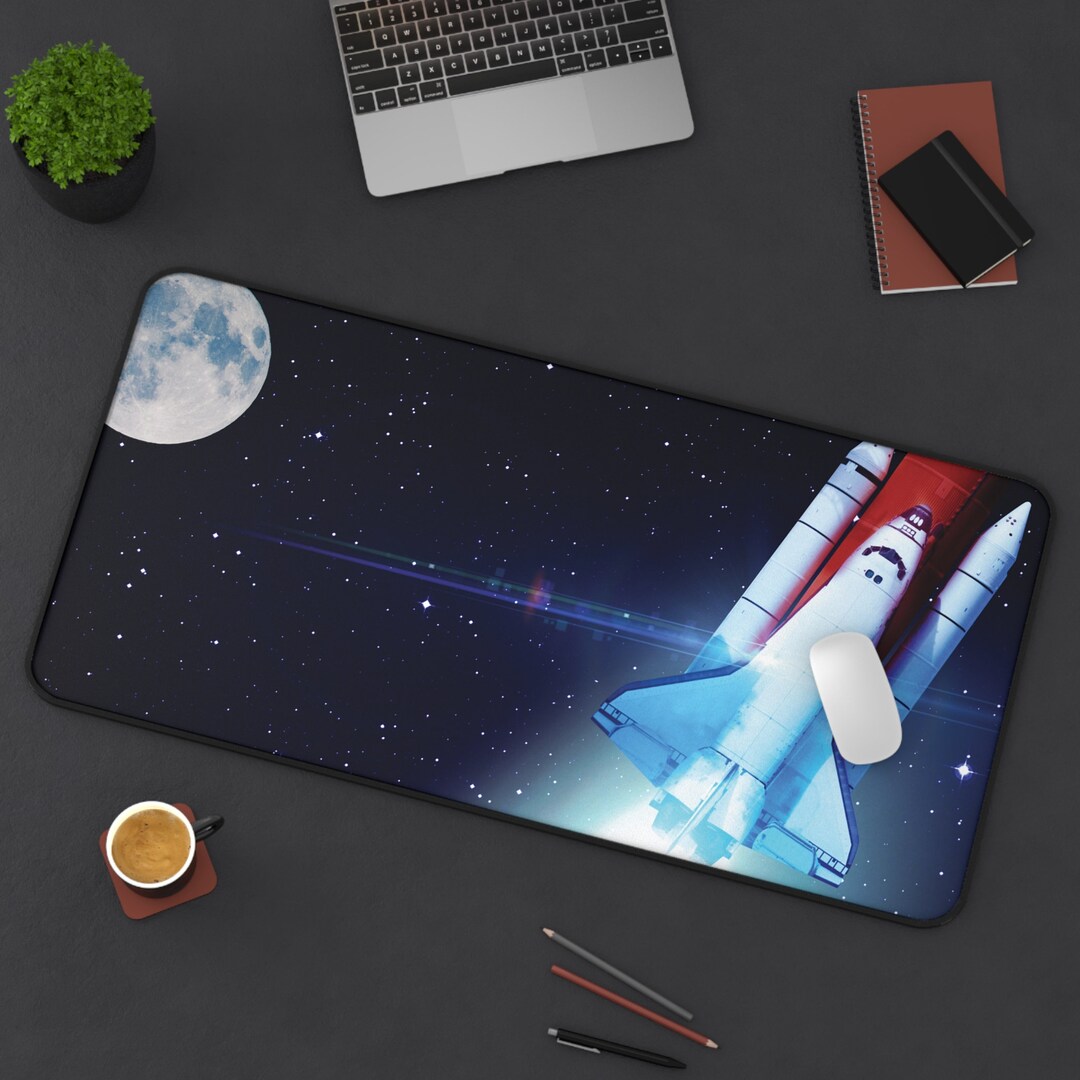 Rocketship Elon Musk Space X | Modern Minimalist | Desk Pad | Large ...