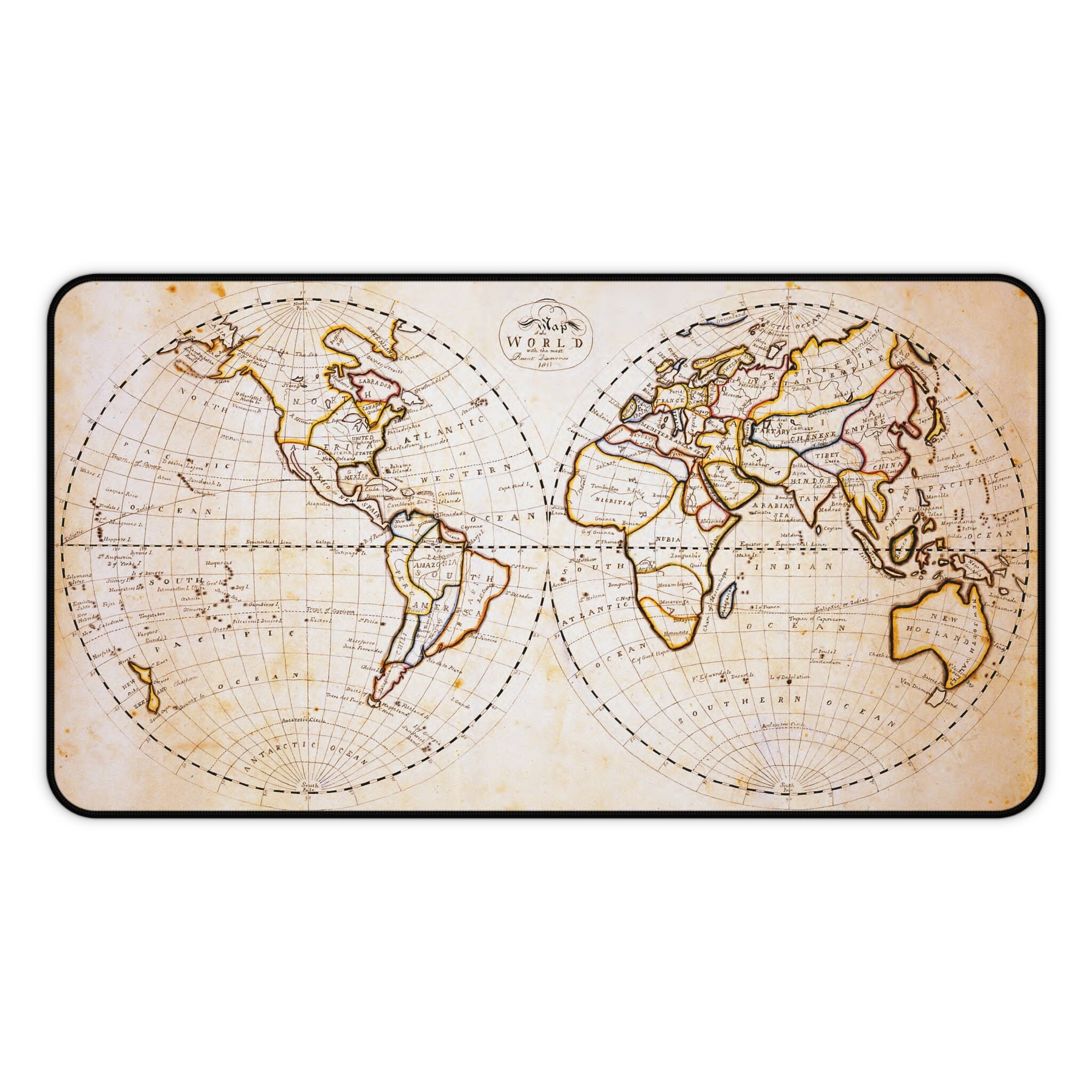 World Map | Kids Mousepad | Education | Keyboard Pad | Dinner Mat ...