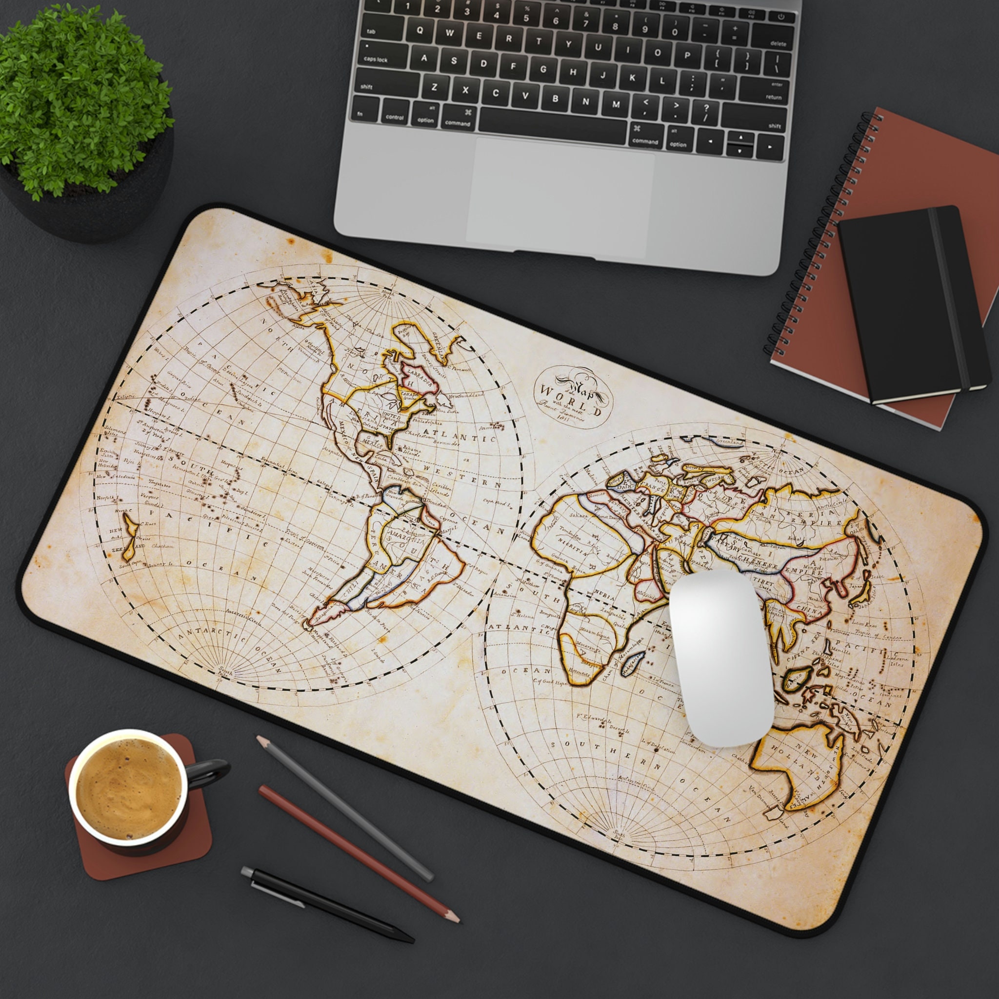 World Map Kids Mousepad Education Keyboard Pad Dinner - Etsy