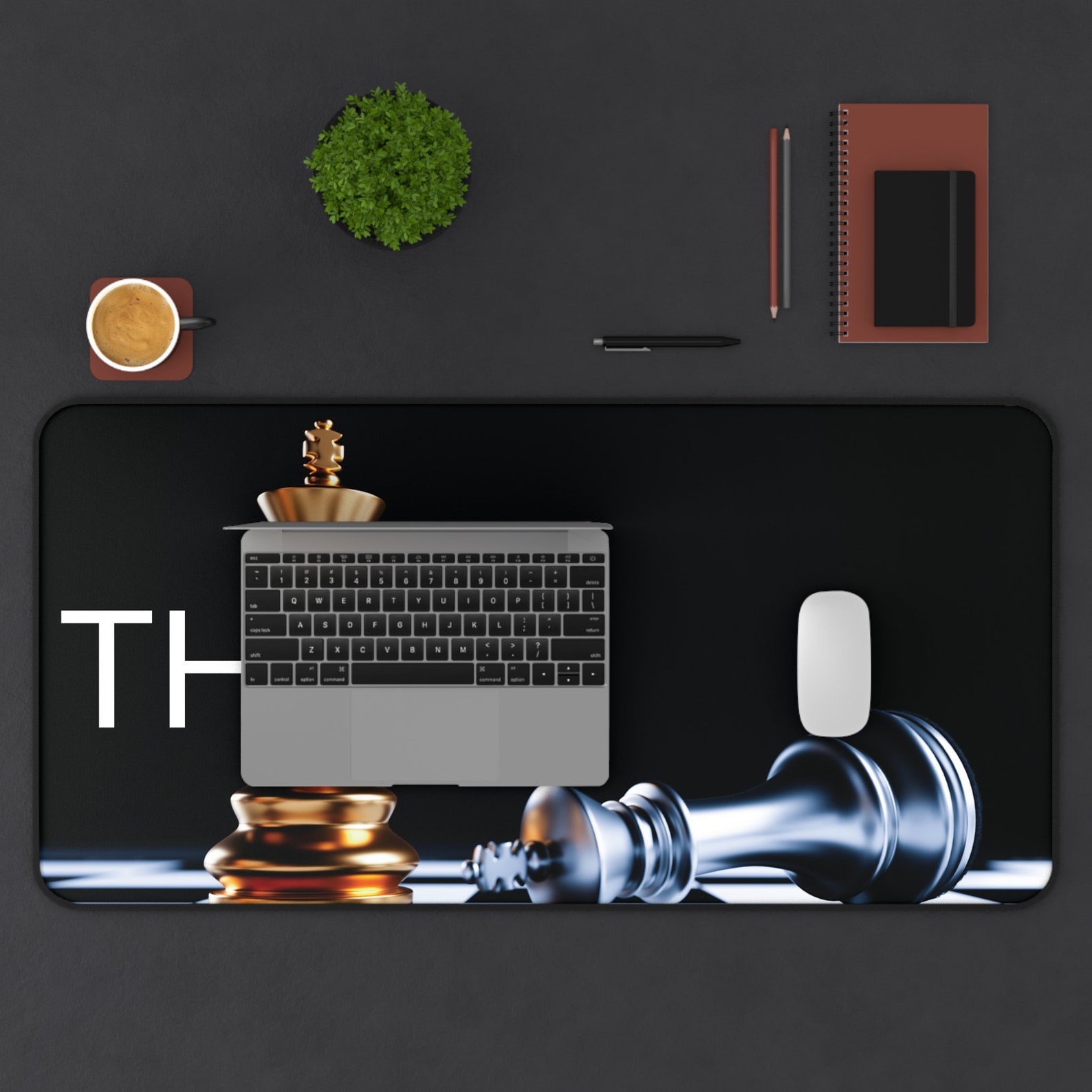 Think. Chess Desk Mat Checkmate | Geek Gift | Desk Pad | Large Mousepad ...