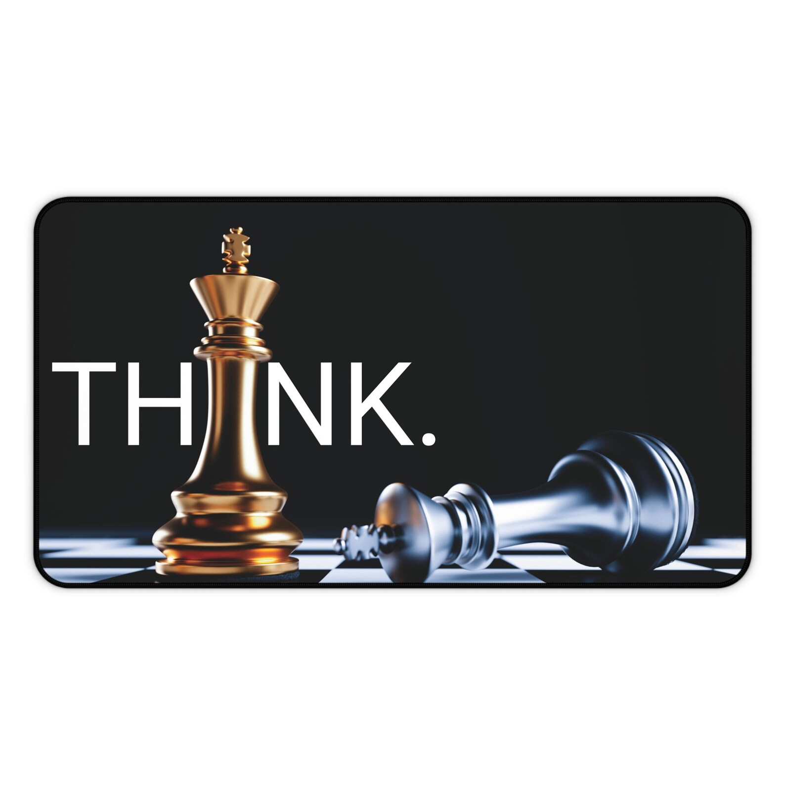 Think. Chess Desk Mat Checkmate | Geek Gift | Desk Pad | Large Mousepad ...